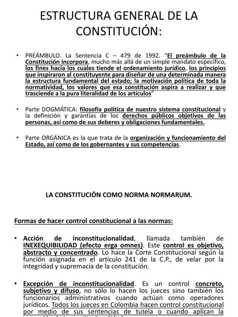 Estructura General de La Constitución | PDF | Caso de ley | Constitución
