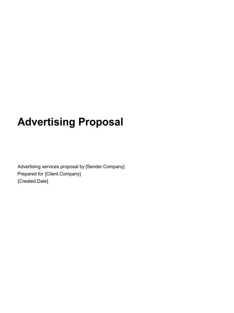 Advertising Proposal Template | Download Free PDF | Search Engine ...