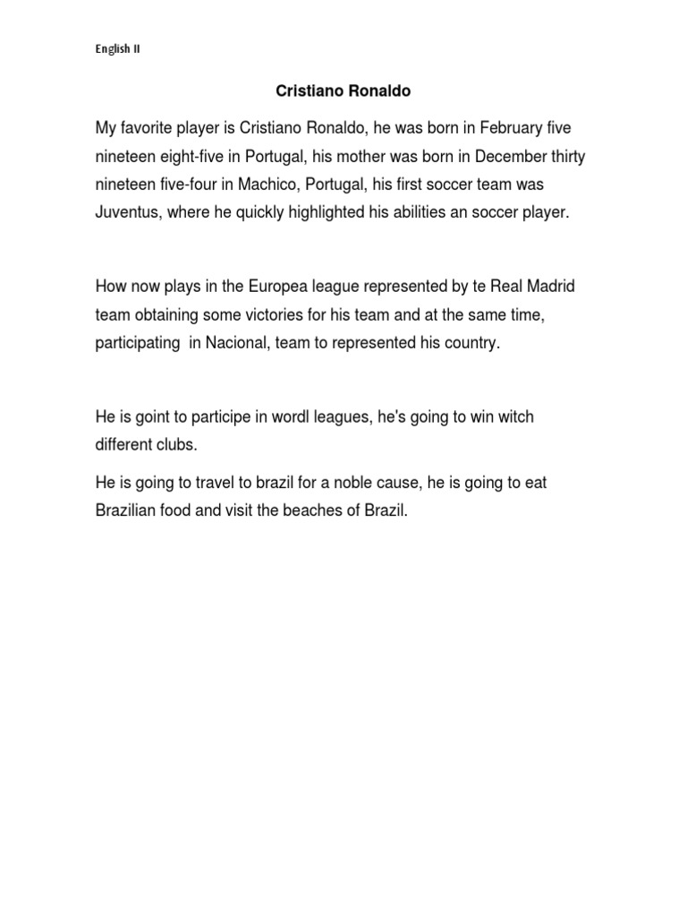 Cristiano Ronaldo Englis II | PDF