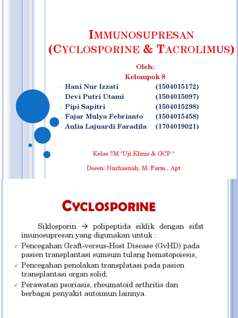 Klasifikasi dan Dosis Imunosupresan | PDF | Kesehatan Holistik | Sains ...