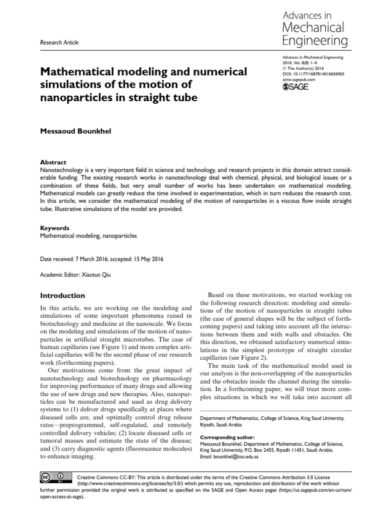 Mathematical Modeling | PDF | Cartesian Coordinate System | Nanotechnology