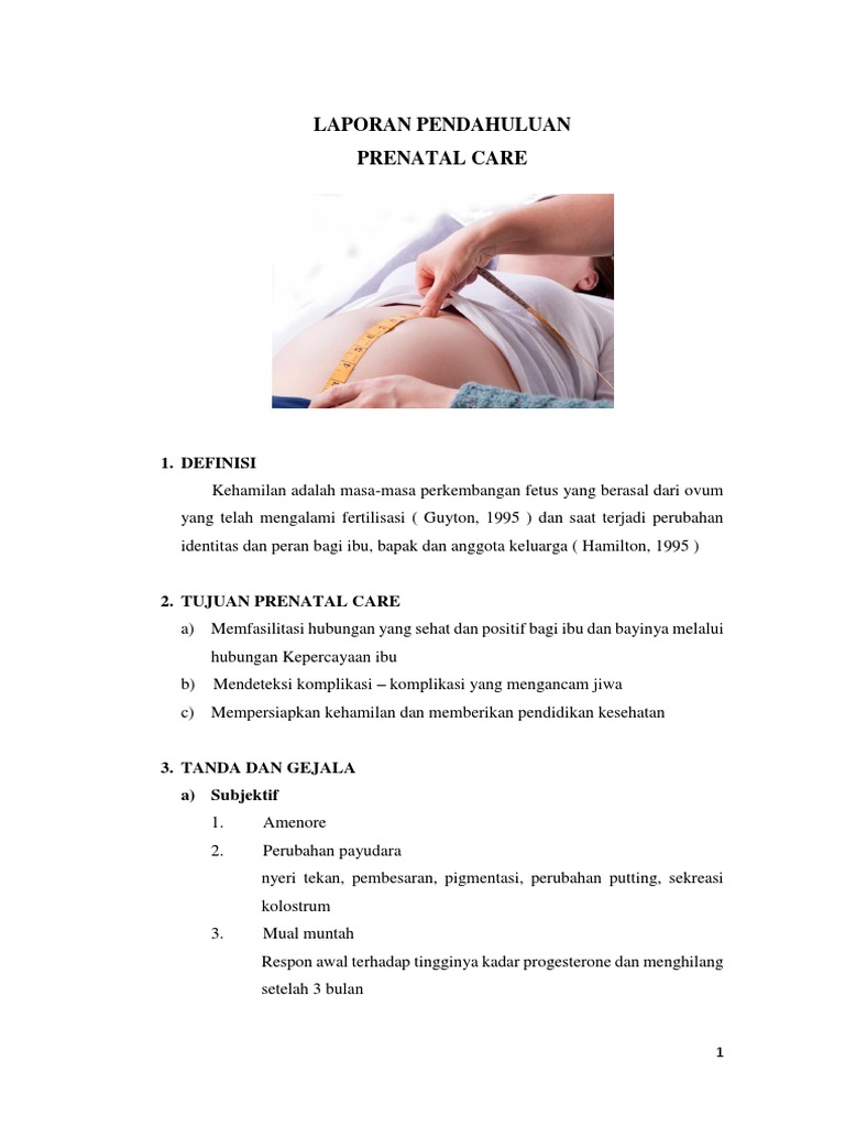 Prenatal Care: A Comprehensive Overview of Physiological Changes, Signs and Symptoms, and Goals ...