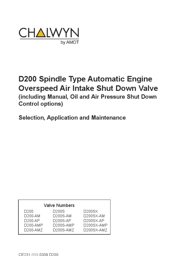 Chalwyn valve | Turbocharger | Valve