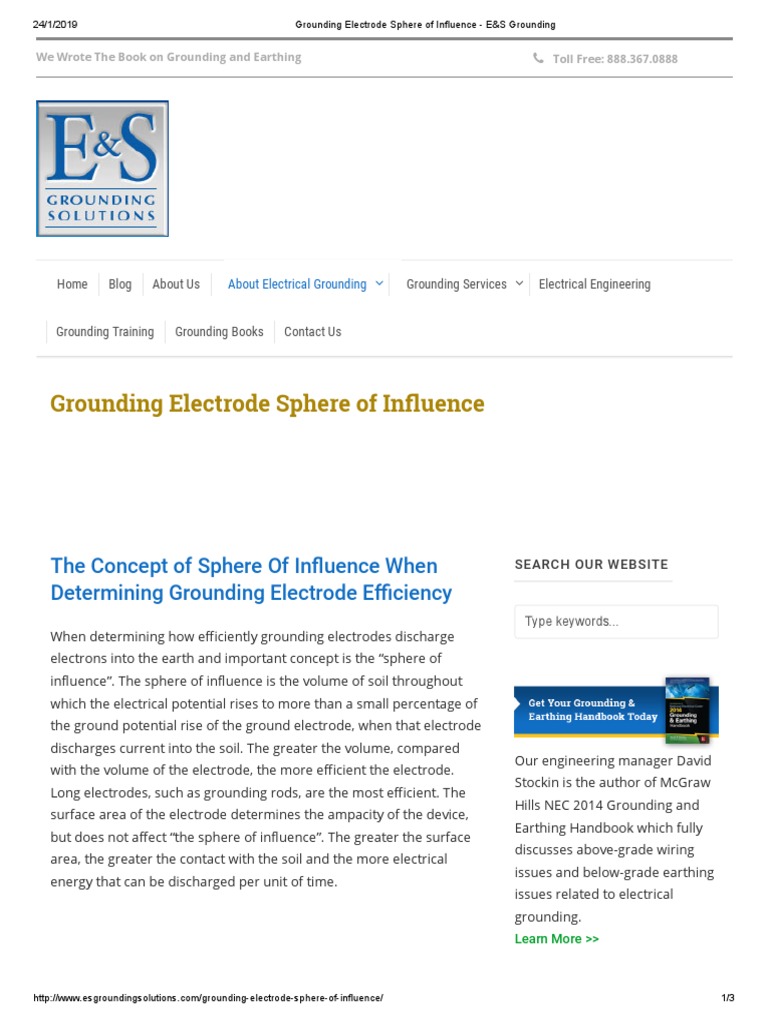 Grounding Electrode Sphere of Influence | PDF | Electromagnetism ...