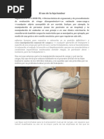 NIOSH Faja Lumbar | PDF | Factores humanos y ergonomía | Especialidades Medicas