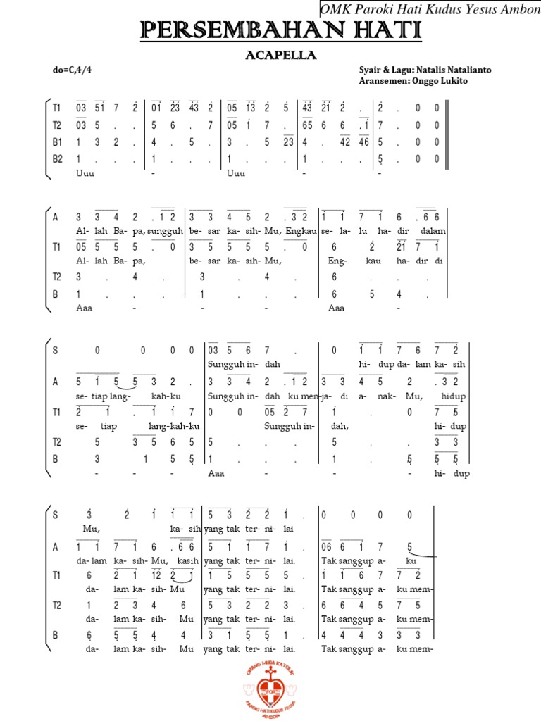 Persembahan Hati Accapella Lukito | PDF