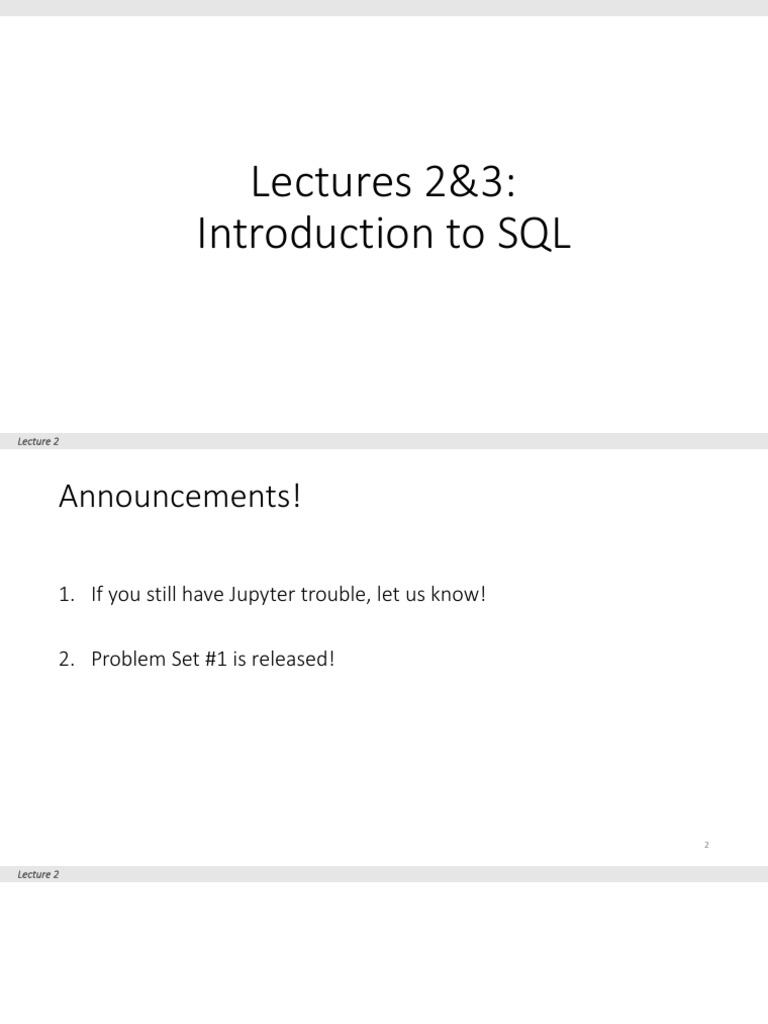 Lecture 2 3 Sql Pdf Table Database Sql 7192