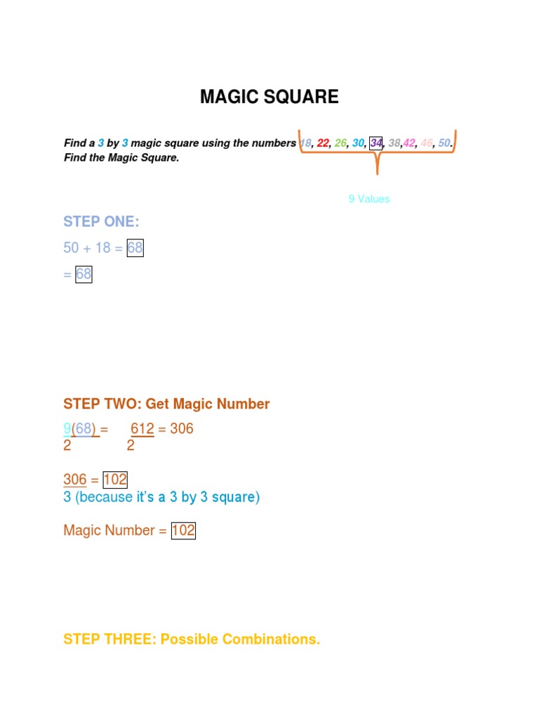 Magic Square | PDF