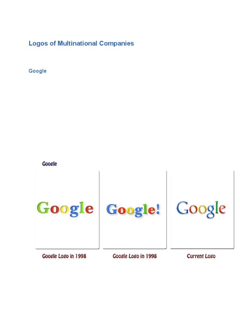 Logos of Multinational Companies | PDF | Business | Apple Inc.
