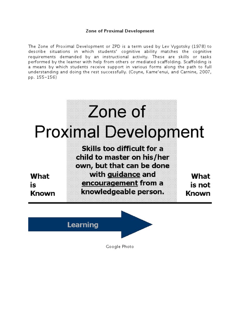 Zone of Proximal Development | PDF | Constructivism (Philosophy Of ...