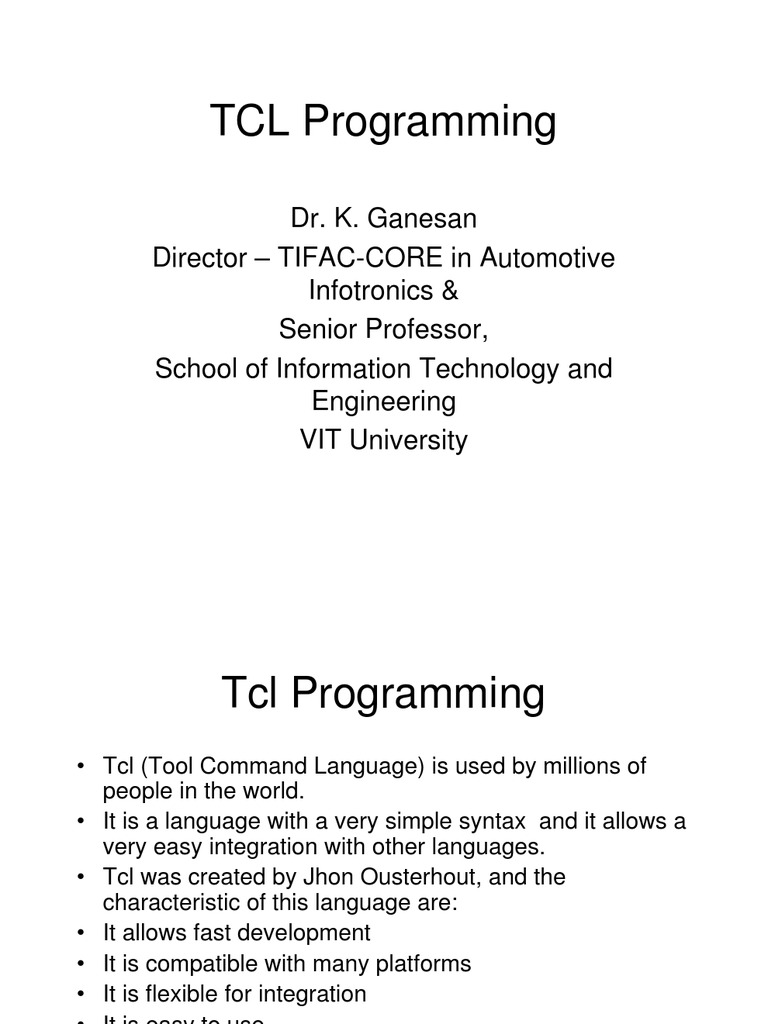 TCL Awk Xgraph Basics | PDF | Control Flow | Boolean Data Type