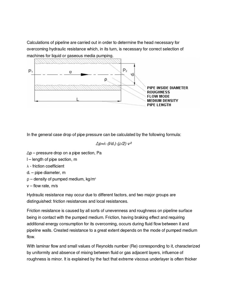 Pipeline Design and Calculation Methods | PDF | Reynolds Number | Fluid ...