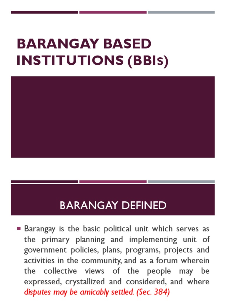 Brgy Organizational Structure & Bbis | PDF | Social Institutions ...
