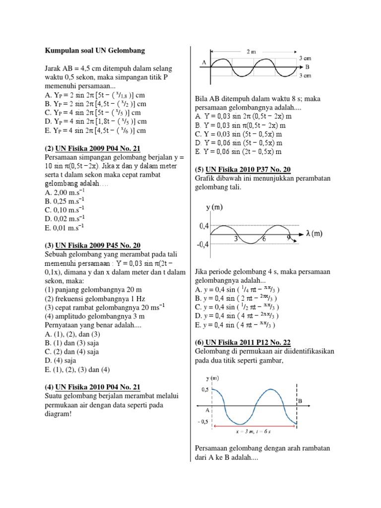 Kumpulan Soal UN Gelombang | PDF
