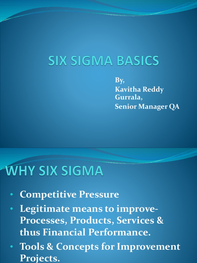 Six Sigma Basics | PDF | Six Sigma | Business Process