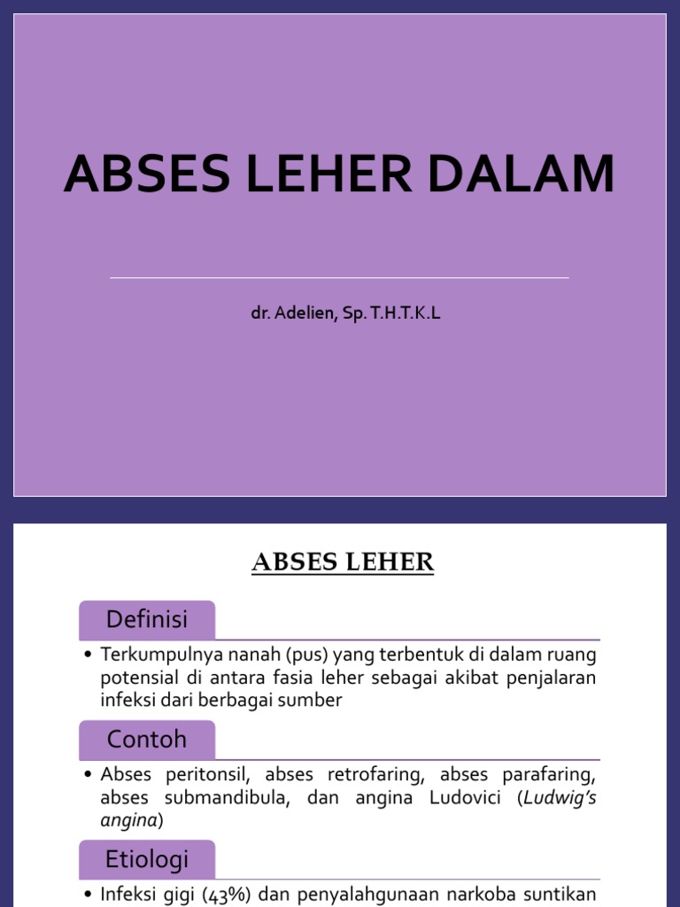 Abses Leher: Gejala dan Penanganan | PDF