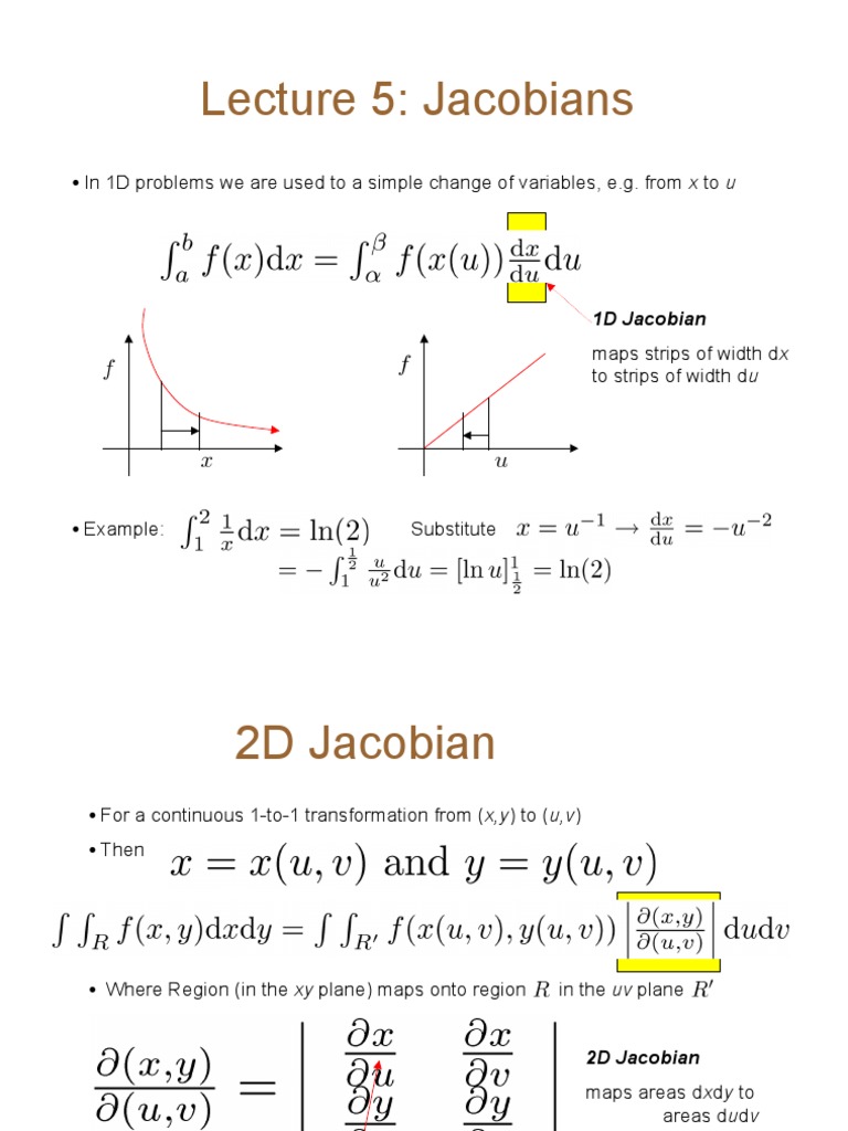 Derivation of Jacobian | PDF