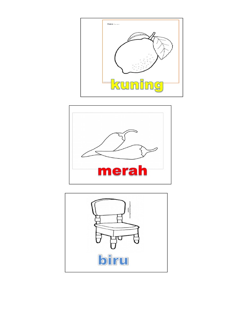 Mewarna Objek Ikut Warna Asas | PDF