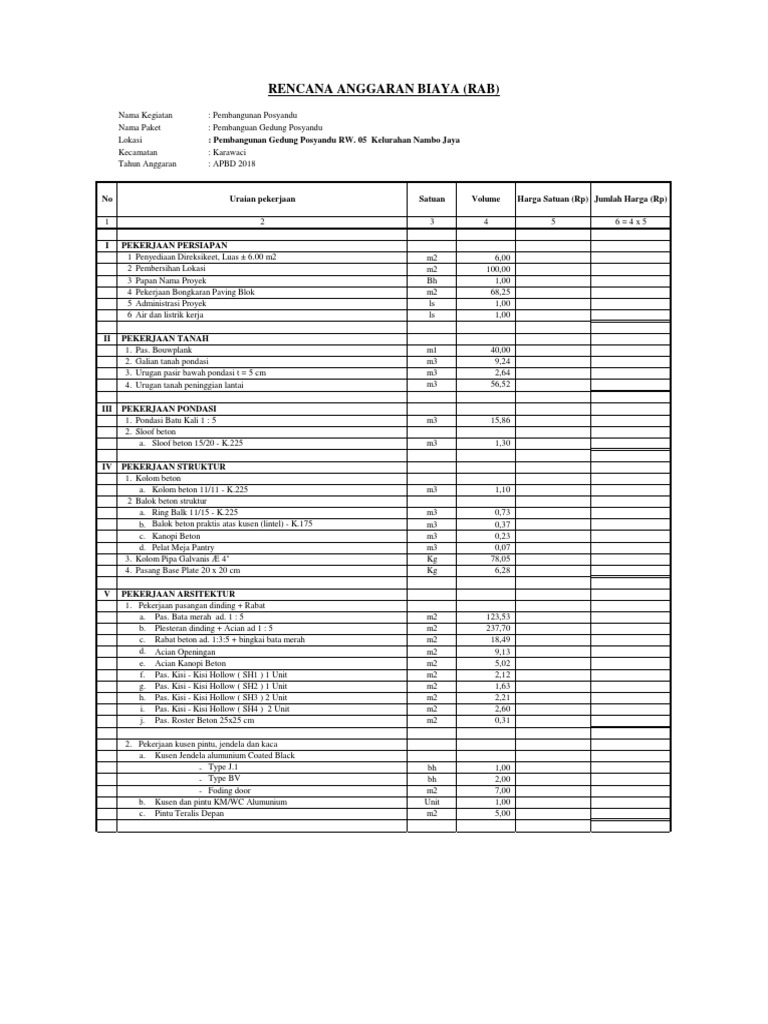 Lampiran 1 Bab XIII RAB + ANALISA | PDF