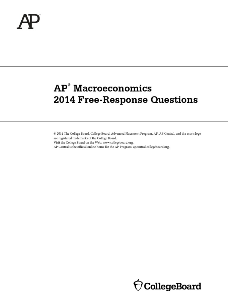 Ap14 FRQ Macroeconomics PDF | PDF | Current Account | Government Spending