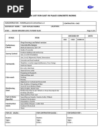 Pre Pour Inspection Checklist | PDF | Concrete | Precast Concrete