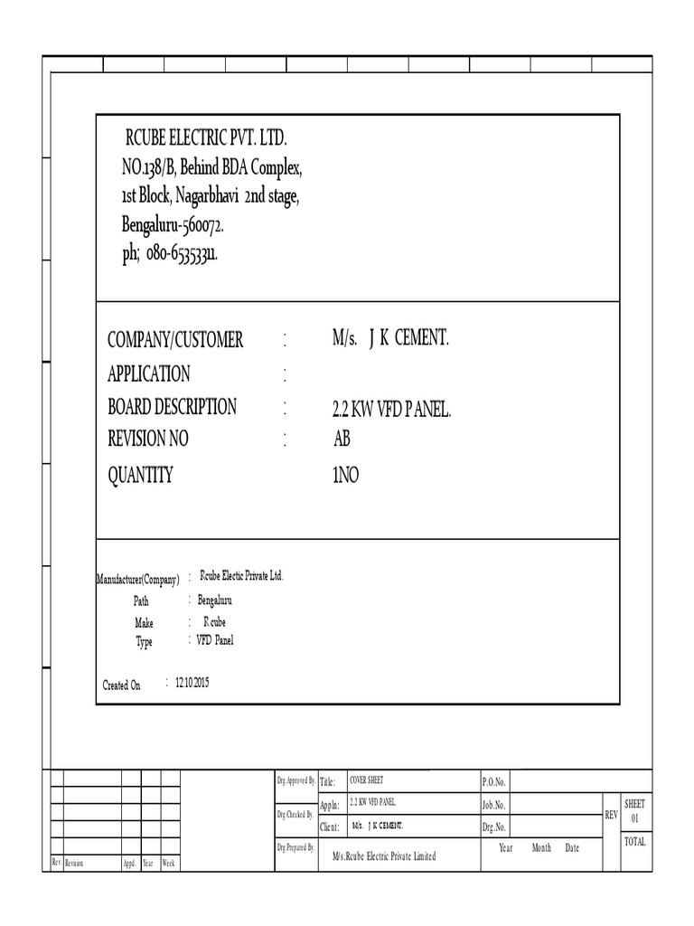 2.2kW VFD Panel | PDF