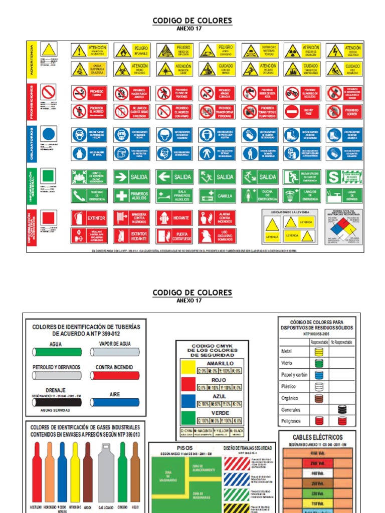 Reg 01-E28 Código de Señales y Colores | PDF | Color | Espectro ...