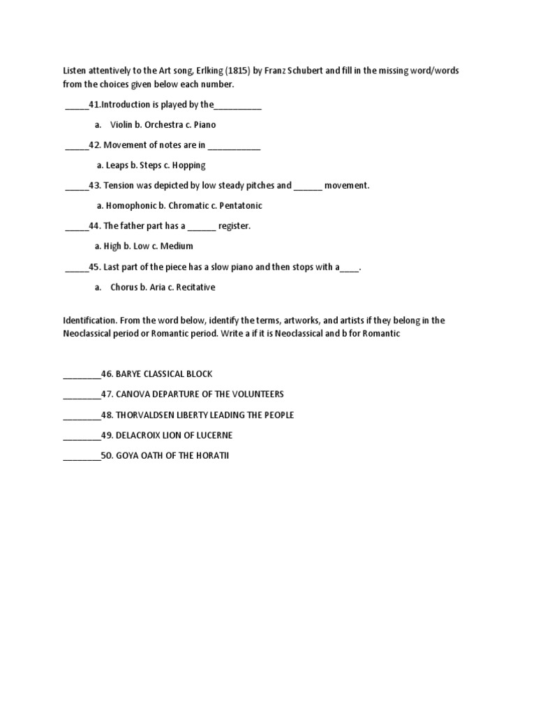 Questionnaire | PDF | Compositions | Elements Of Music