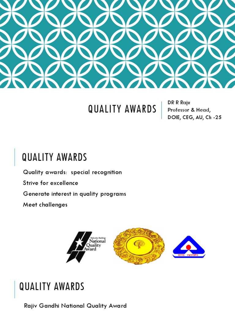 Quality Awards | PDF | Strategic Management | Quality Assurance