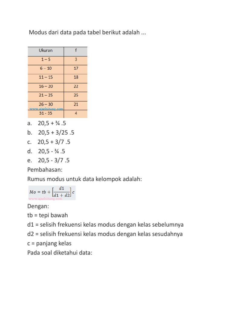 Statistika SMA IPS Kelas 12 | PDF