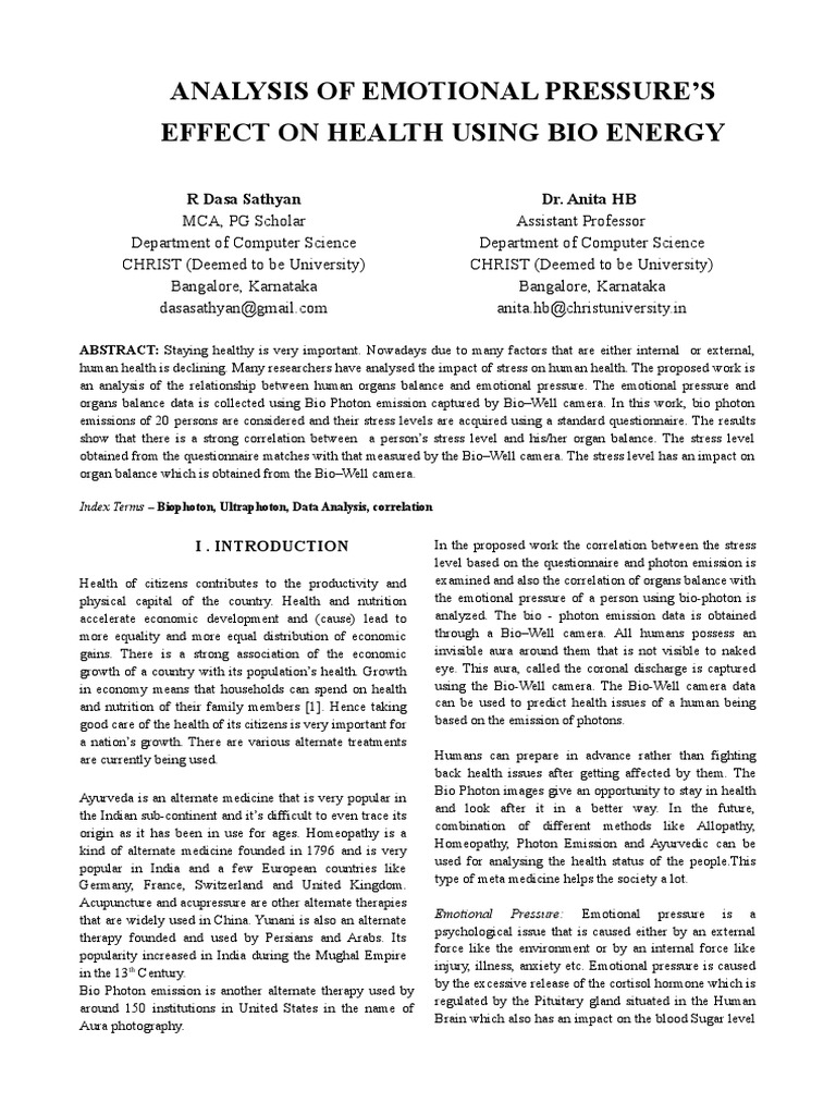 2018 Dasa Paper Emotion Pressure | PDF | Bootstrapping (Statistics ...