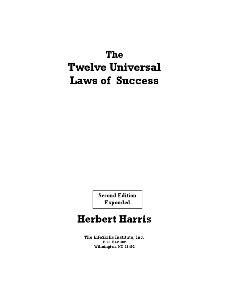 12 Universal Law of Success | PDF | Thought | Consciousness
