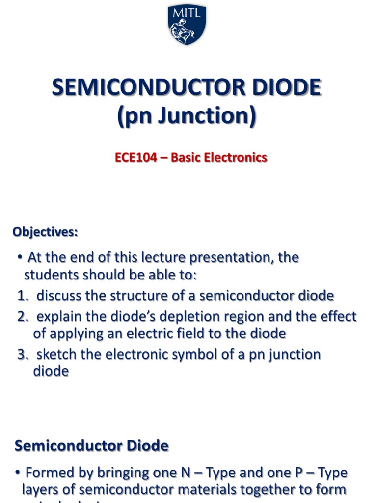 Semiconductor Diode PDF | PDF | P–N Junction | Diode