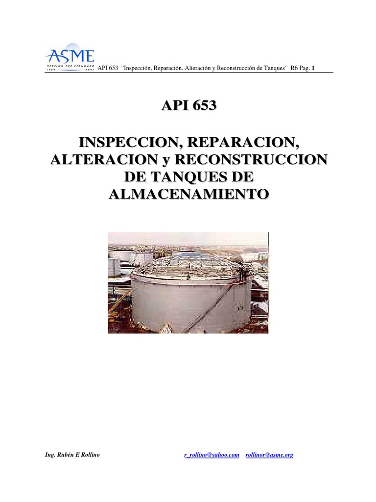 API 653 Curso | PDF | Tanques | Corrosión