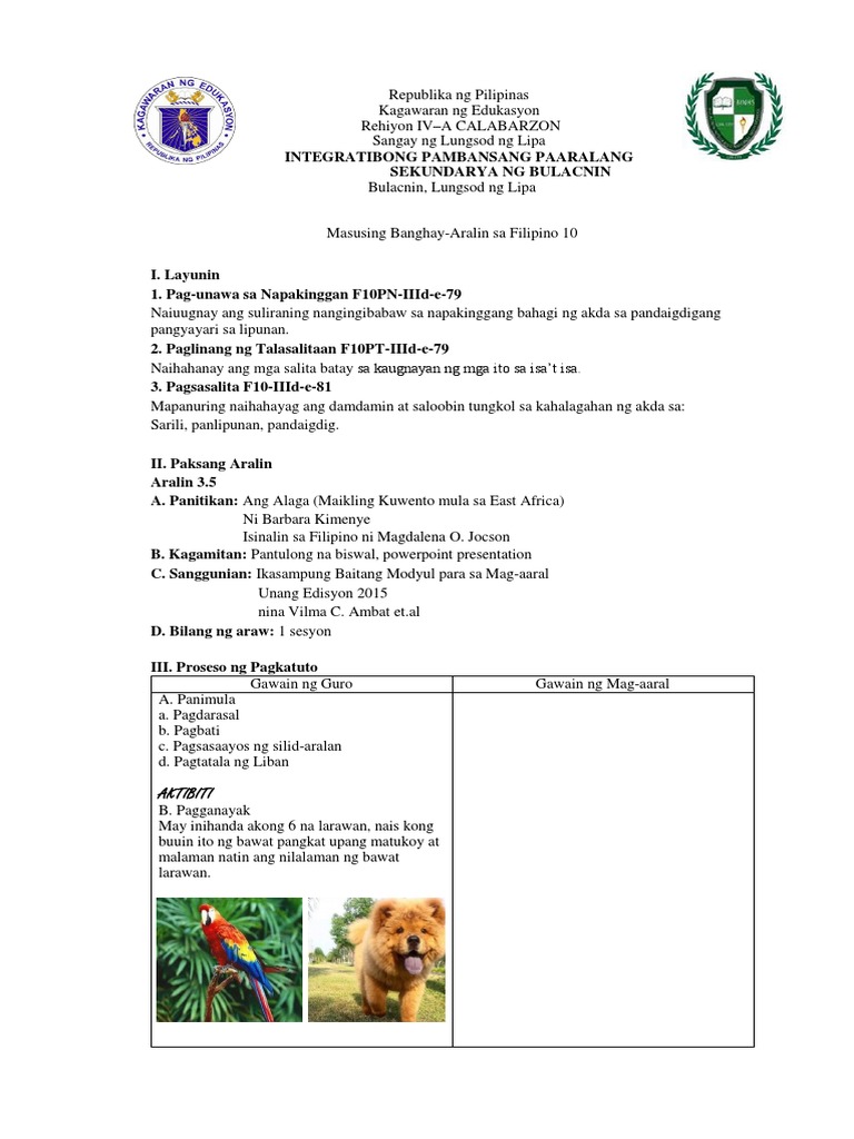 A. 3.5 Ang Alaga | PDF