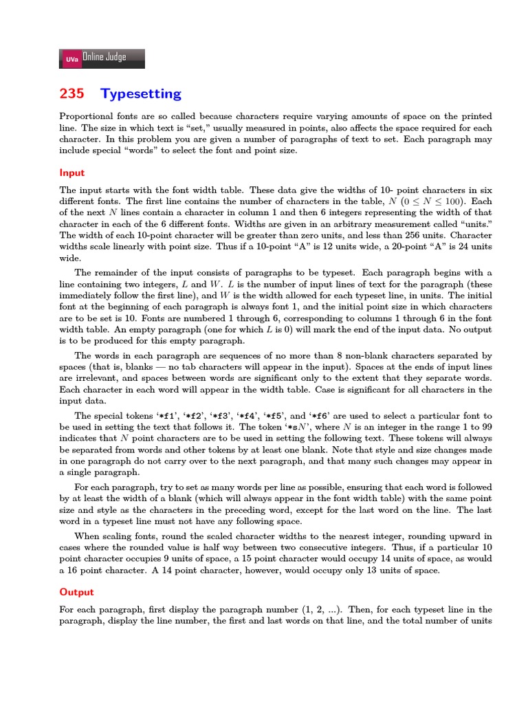 Typesetting: Input | PDF | Typefaces | Text