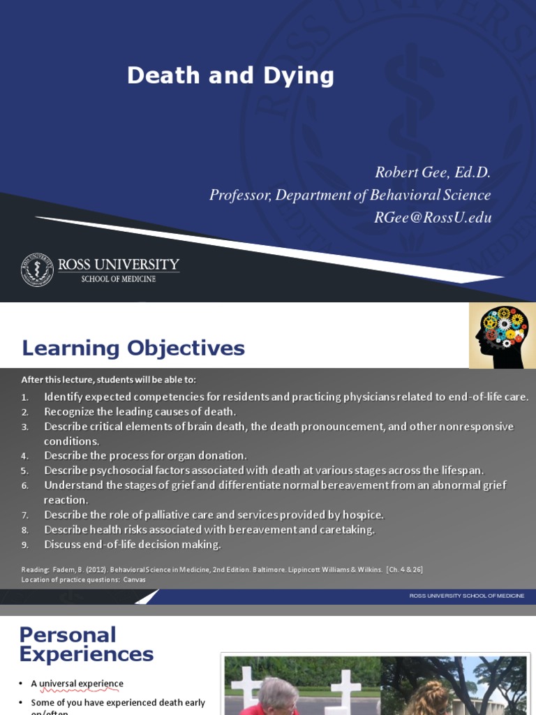 Death Dying Pdf Palliative Care Grief