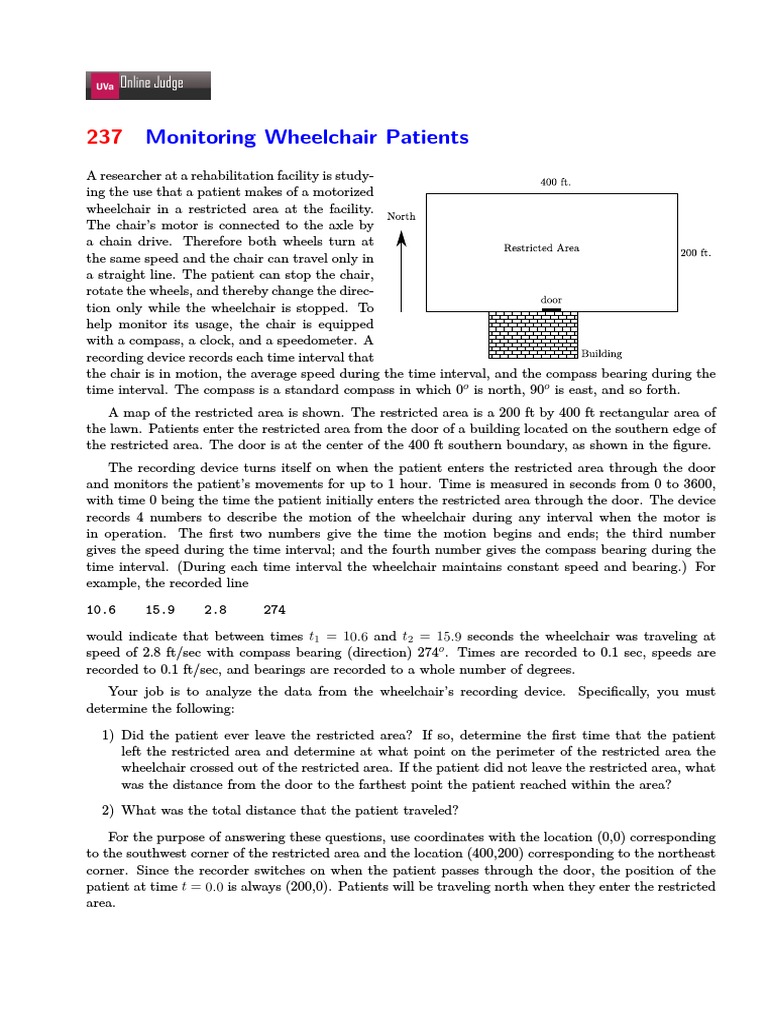 Monitoring Wheelchair Patients | PDF | Speed | Time