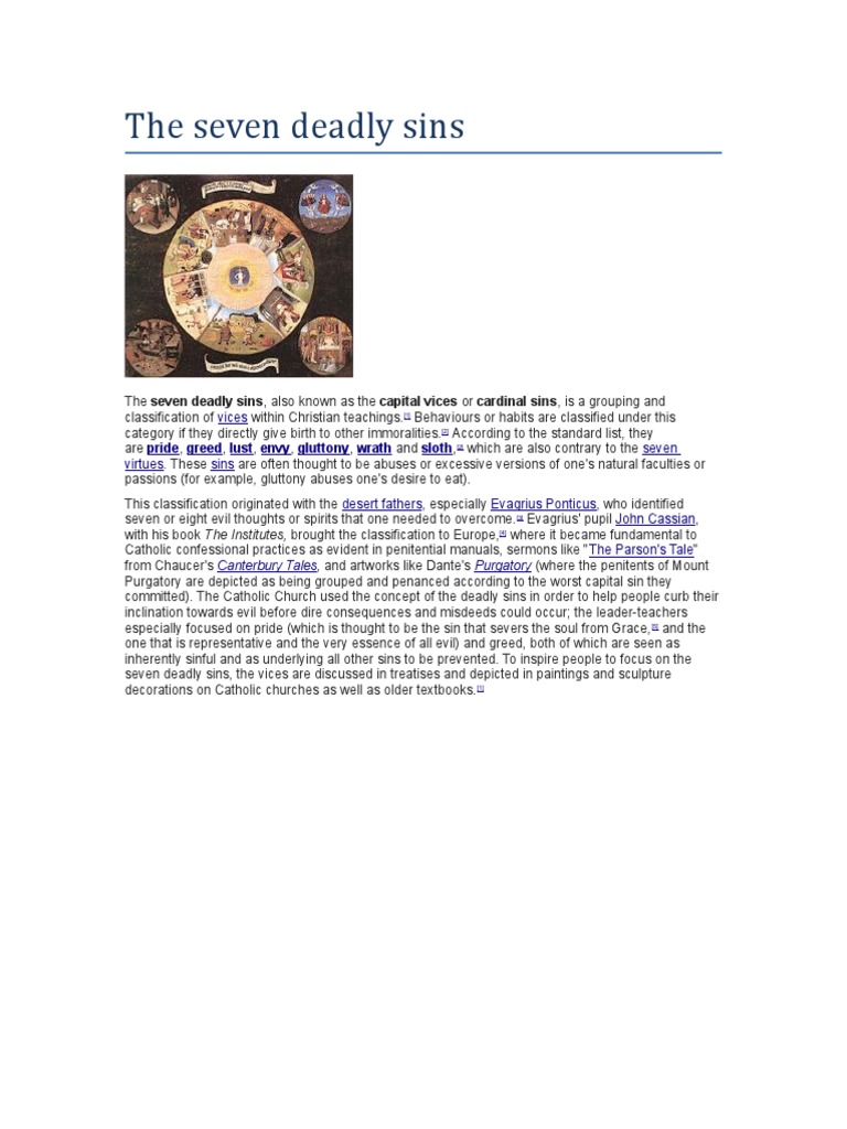 The Seven Deadly Sins | PDF