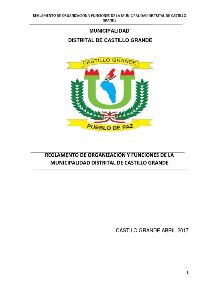 Rof - de Castillo Grande 2019 | PDF | Alcalde | Gobierno local
