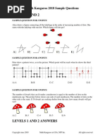 Math Kangaroo 2025 Sample Questions | PDF | Circle | Area