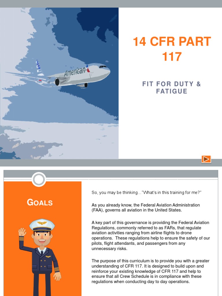 CFR 117: Fit for Duty & Fatigue Training | PDF | Federal Aviation ...
