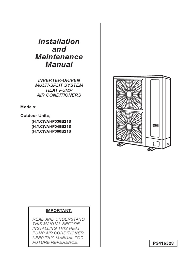 York Installation Manual Mini VRF Outdoor Unit | PDF | Electrical ...