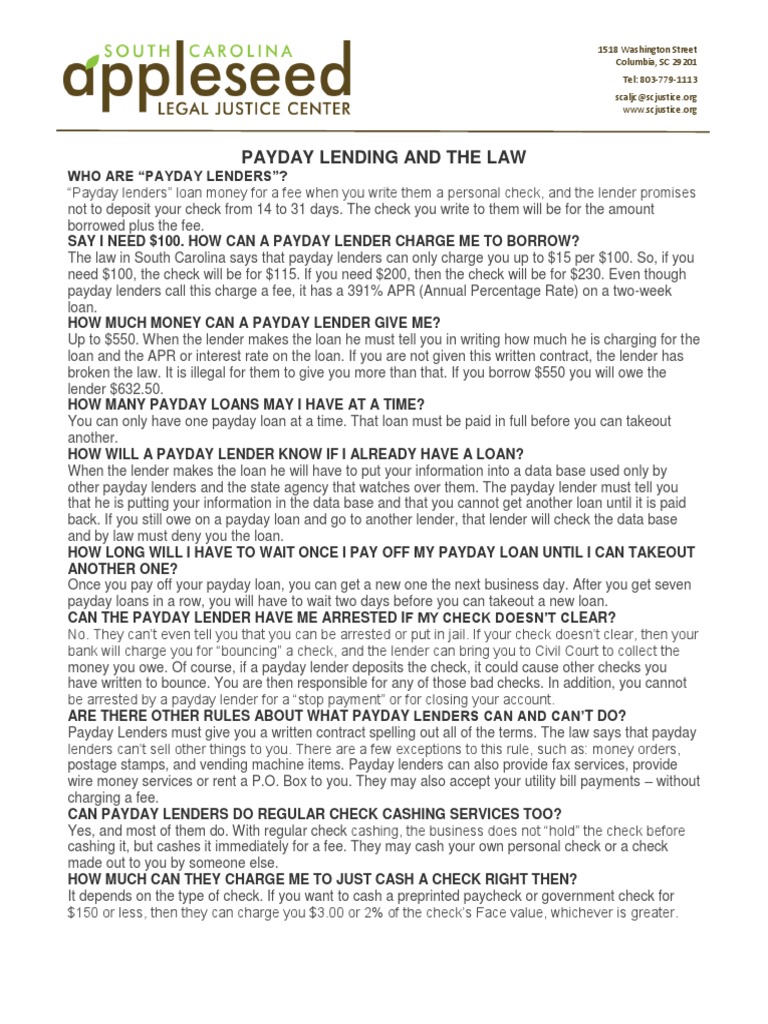 Payday Lending Brochure | PDF | Payday Loan | Loans