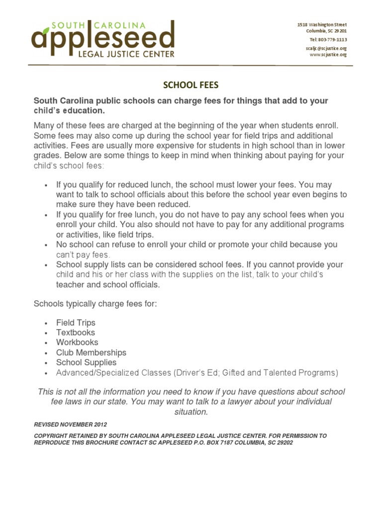 School Fees Brochure | PDF