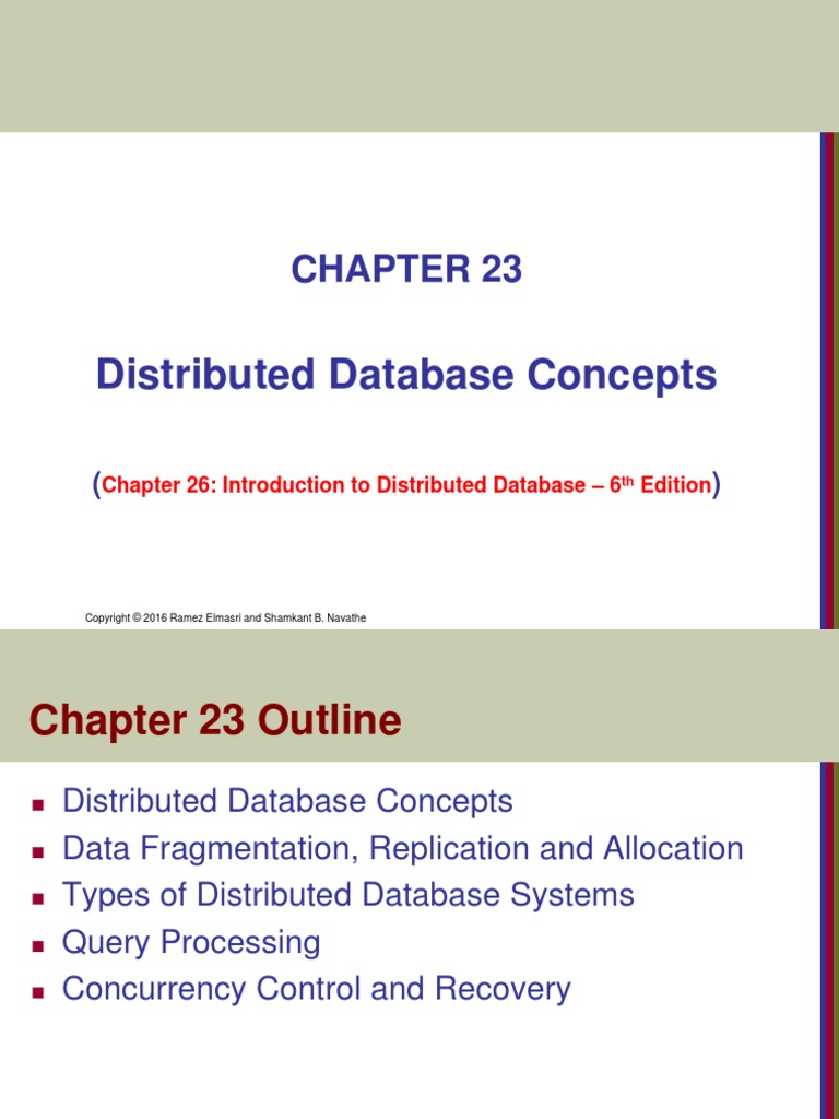 Distributed Database Concepts | PDF | Relational Model | Databases