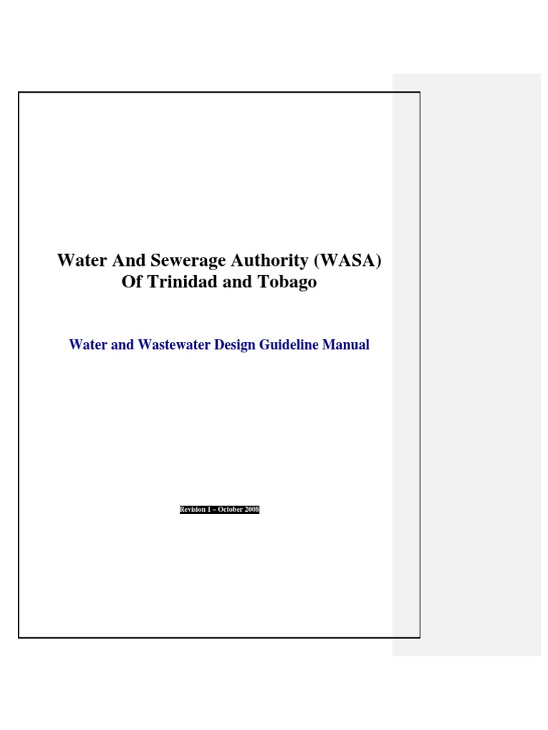 WASA Water Design Guidelines Update | PDF | Wastewater | Scada