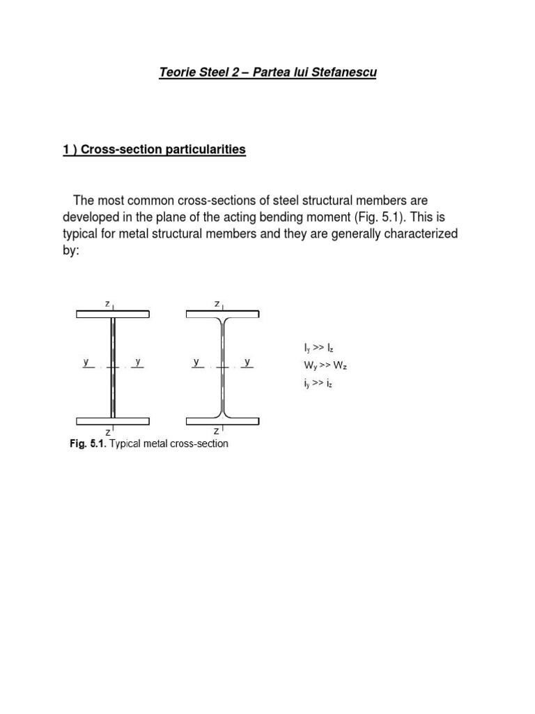 1) Cross-Section Particularities: Teorie Steel 2 - Partea Lui ...