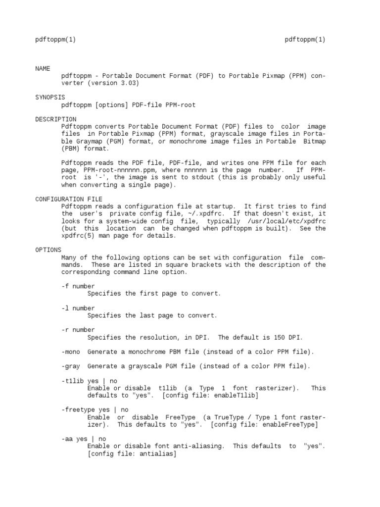 Pdftoppm | PDF | Image Processing | Areas Of Computer Science