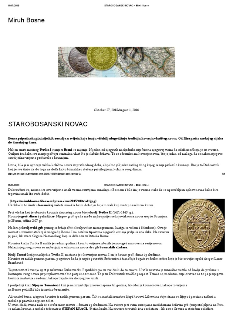 Starobosanski Novac | PDF